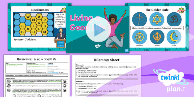 RE: Humanism: Living a Good Life Year 6 Lesson Pack 6