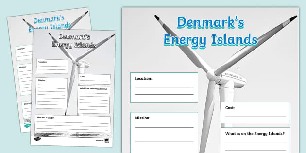 Denmark's Energy Islands Fact File Template (teacher made)