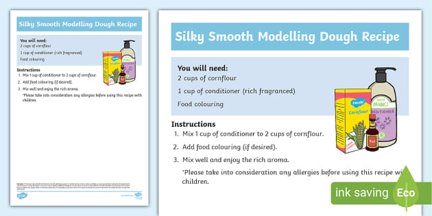 Silky Smooth Modelling Dough Recipe (teacher made) - Twinkl