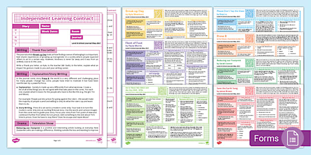Level 4 May 2021 School Journal Contract and Guided Reading Ultimate Pack