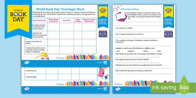 FREE! - World Book Day Scavenger Hunt UKS2 Ages 9-11 | Primary
