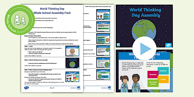 Whole School World Thinking Day Assembly Pack (Teacher-Made)