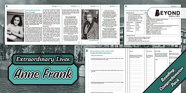Extraordinary Lives: Anne Frank Reading Comprehension