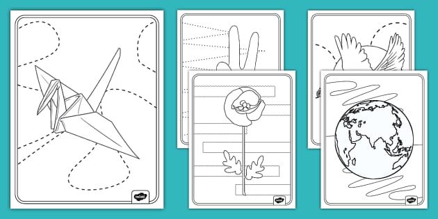 World Day of Peace Coloring Sheets (teacher made) - Twinkl