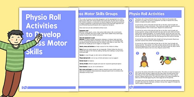 Physio Roll Gross Motor Skills Activities (teacher made)
