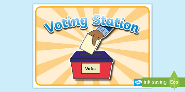 Voting Station Sign,Ballot Sign (teacher made) - Twinkl
