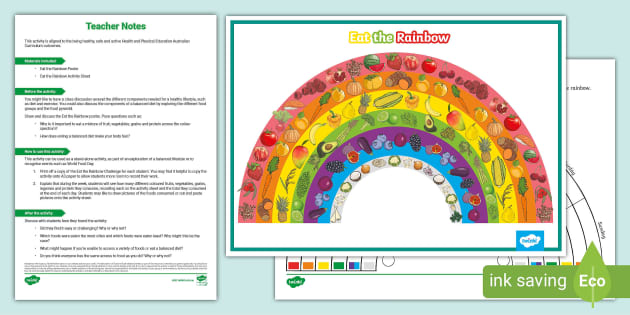 World Food Day: Eat the Rainbow Challenge (teacher made)