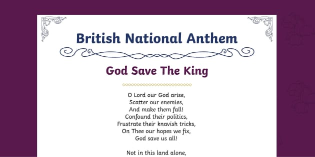 God Save The King (teacher made)