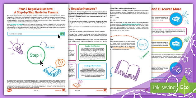 Year 3 Negative Numbers A Step by Step Guide For Parents Year 3 Negative Numbers A Step by Step Guide For Parents