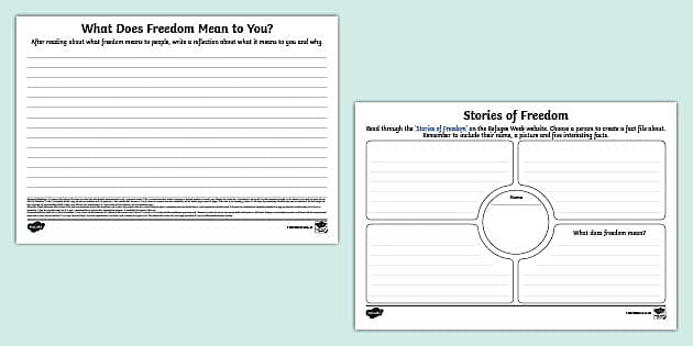Refugee Week ‘Stories of Freedom’ Research Worksheet