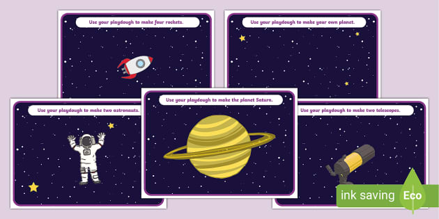 'World Space Week' Playdough Mats (teacher made) - Twinkl