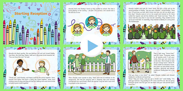 EYFS Starting Reception Editable PowerPoint Story - Twinkl