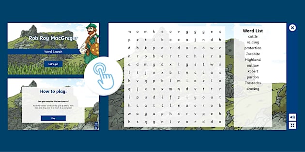 Rob Roy MacGregor Interactive Word Search - Twinkl