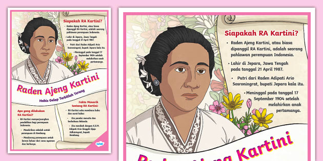 Poster Informasi Ibu Kartini (teacher made) - Twinkl