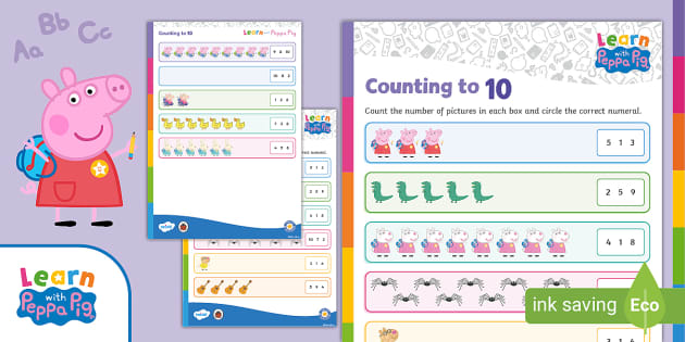 FREE! - 👉 Peppa Pig: Counting to 10 Activity Sheet