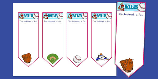 Baseball Bookmarks (teacher made)