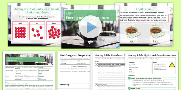 Temperature and Heat Lesson Pack - Secondary Resources