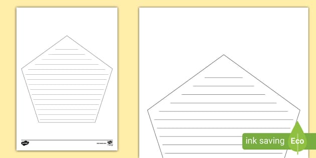 Pentagon Writing Template (teacher made) - Twinkl