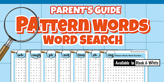 Pattern Words Word Searches – Parent Resource