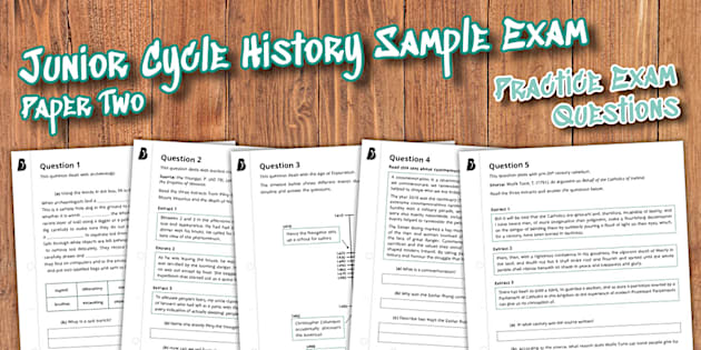 Junior Cycle History Sample Exam Paper 2