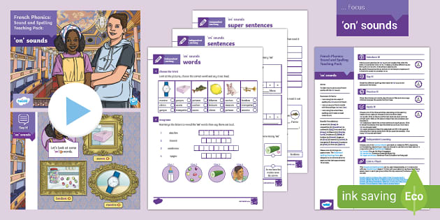 👉 French Phonics: Sound and Spelling Pack: 'on' sounds