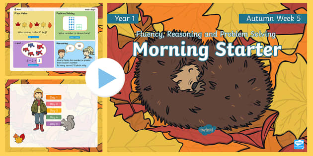 Year 1 Maths Autumn Morning Starter 5 PowerPoint Twinkl year-1-maths-autumn-morning-starter-5-powerpoint-twinkl
