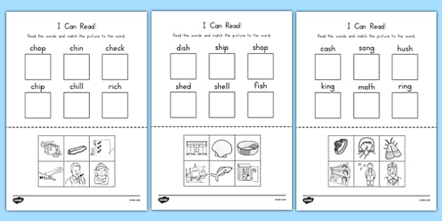 I Can Read Phase 3 Consonant Digraph Words Worksheet / Worksheet