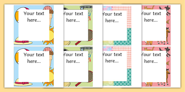 Editable Labels For The Classroom | 8 Colours | Twinkl