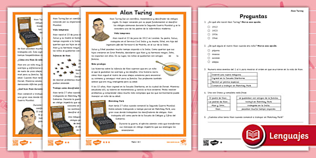 * NEW * Alan Turing - lectura (teacher made) - Twinkl
