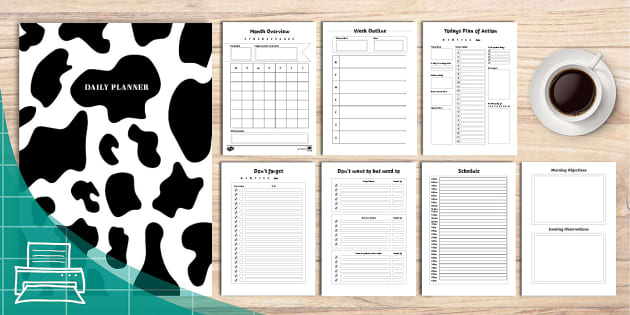 Cow Print | Daily Plan of Action | Twinkl Busy Bees