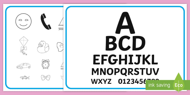 Opticians Eye Test Chart