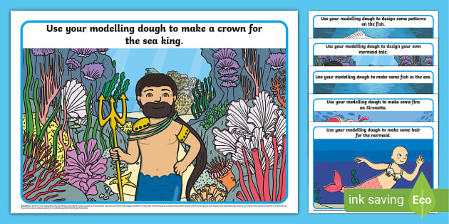 The Little Mermaid Modelling Dough Mats (teacher made)