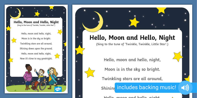 Hello, Moon and Hello, Night Song | Twinkl (Teacher-Made)
