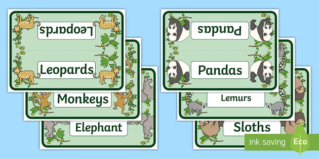 FREE! - Editable Group Table Signs (Jungle & Rainforest)