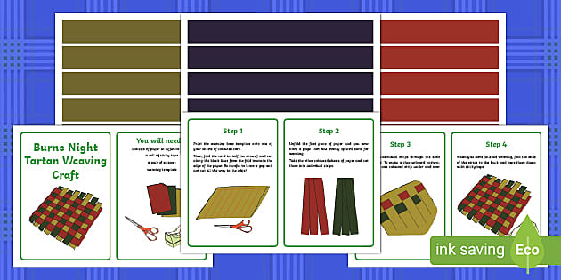 Tartan Craft Ideas - Paper Weaving | Twinkl (teacher made)