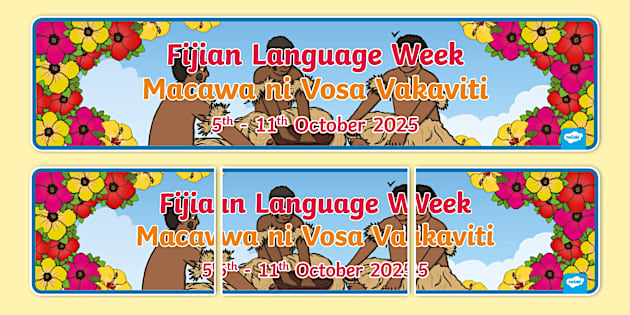 Fijian Language Week Banner (teacher made) - Twinkl