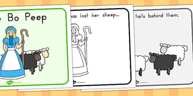 Little Bo Peep Story Sequencing (teacher made) - Twinkl