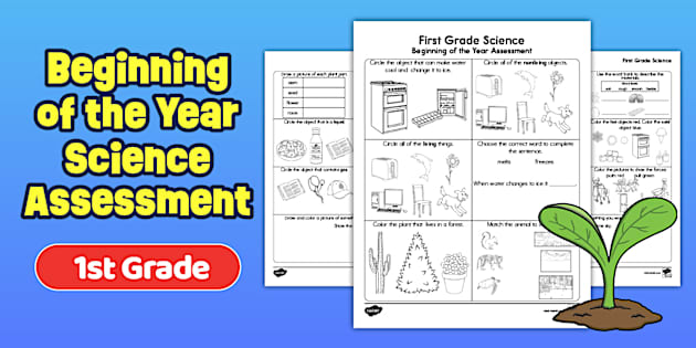 First Grade Beginning of the Year Science Assessment