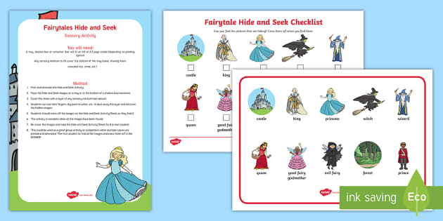 Fairytales 'Hide and Seek' Sensory Activity (teacher made)