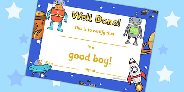 FREE! - Good Boy Award Certificates (teacher made)