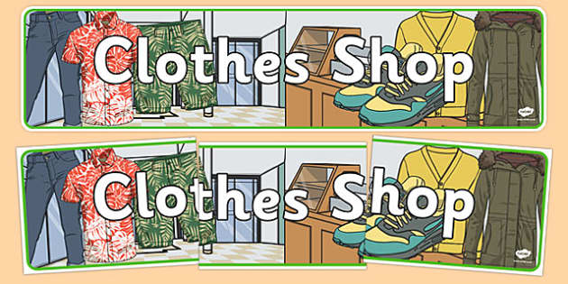 Clothes Shop Display Banner (teacher made)
