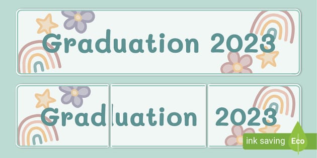 Editable Muted Rainbow Graduation Display Banner | Twinkl