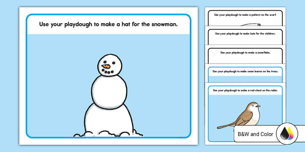 Winter Playdough Mats (Teacher-Made) - Twinkl