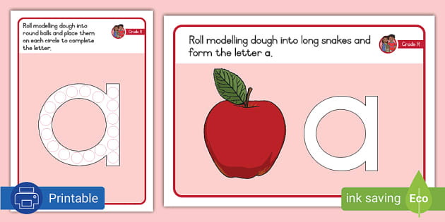 Gr. R Phonics: Letter A Modelling Dough Playmats - Twinkl