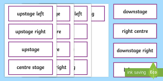 Stage Directions Word Cards-Irish (teacher made) - Twinkl