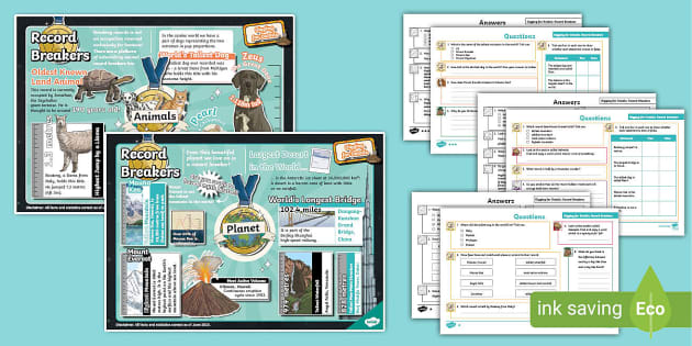 Digging for Details:Record Breaker Infographic Comprehension