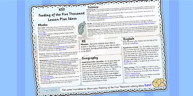 Feeding of the Five Thousand Lesson Plan Ideas KS2 - Twinkl