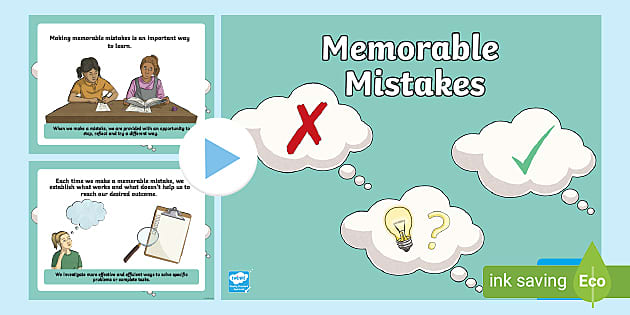 Memorable Mistakes PowerPoint (teacher made)