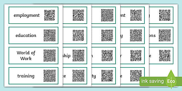 Developing the Young Workforce QR Code Flashcards - Twinkl