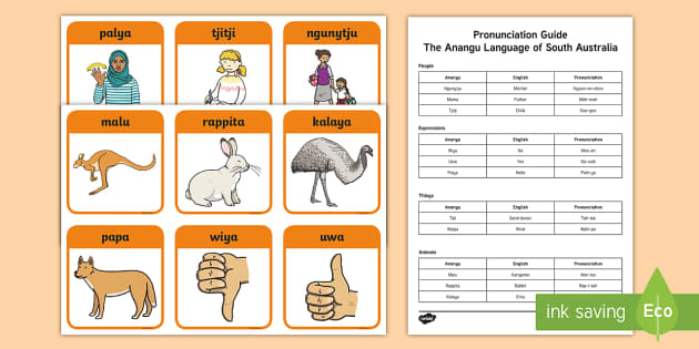 Anangu Aboriginal Language Flashcards - The Ways In Which Aboriginal And